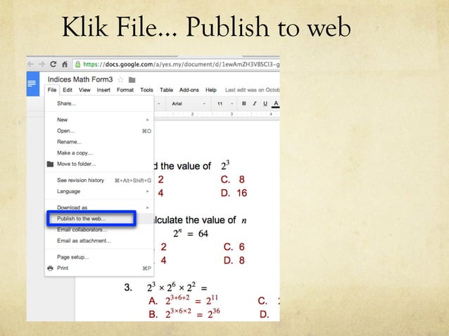 Nota asas google docs dan Frog VLE | PDF