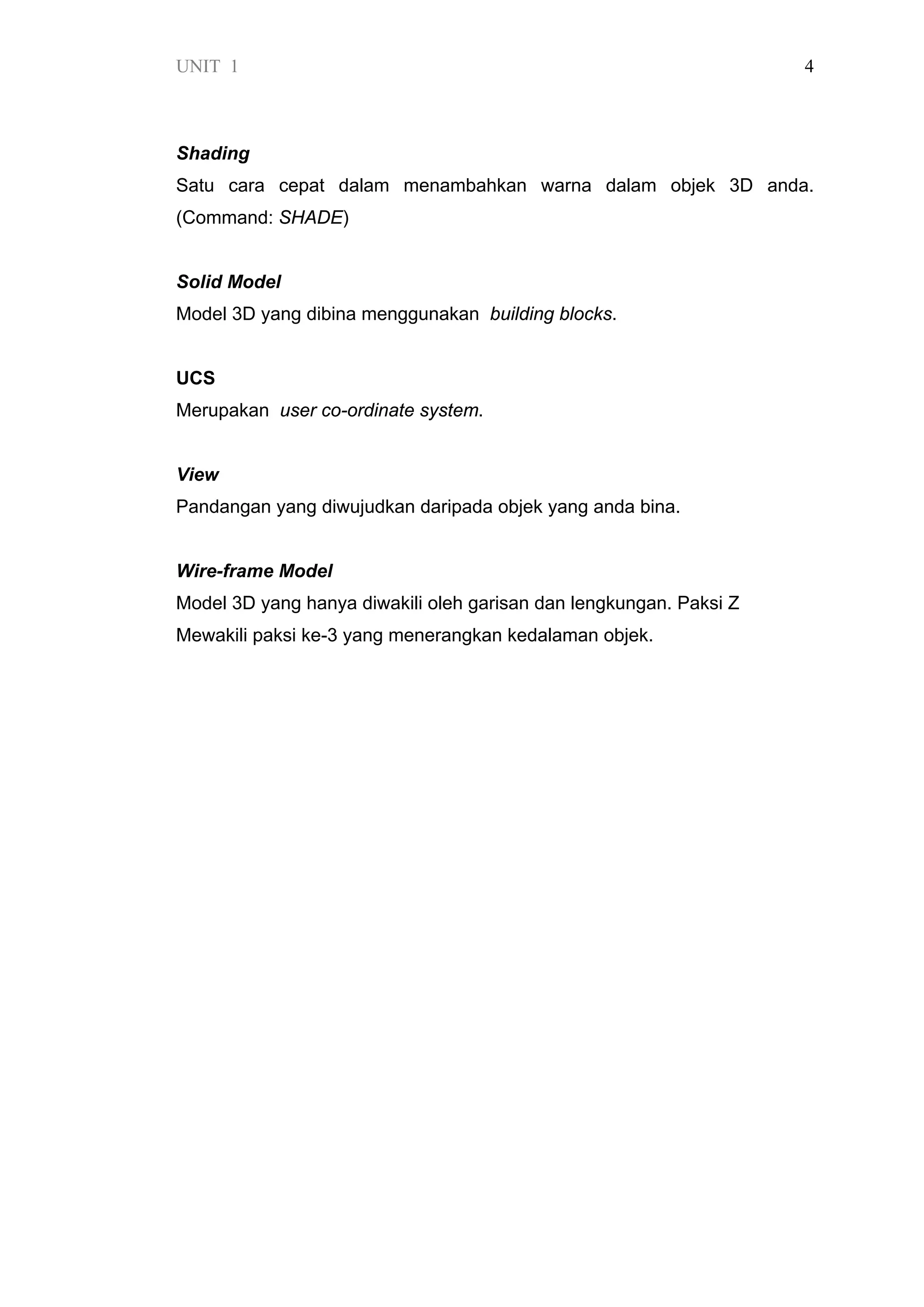 Nota AutoCAD 3D | PDF