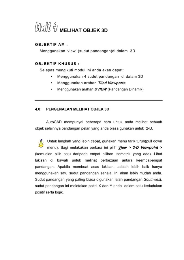 Nota AutoCAD 3D | PDF