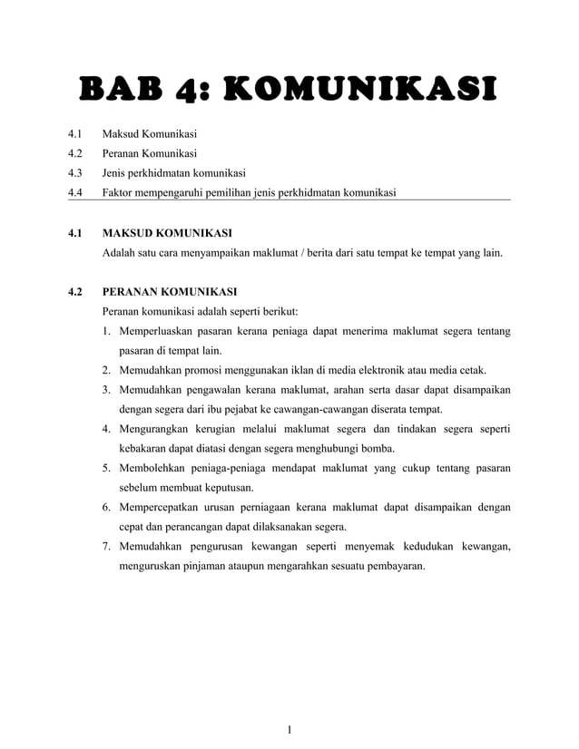 Nota bab 4 | PDF