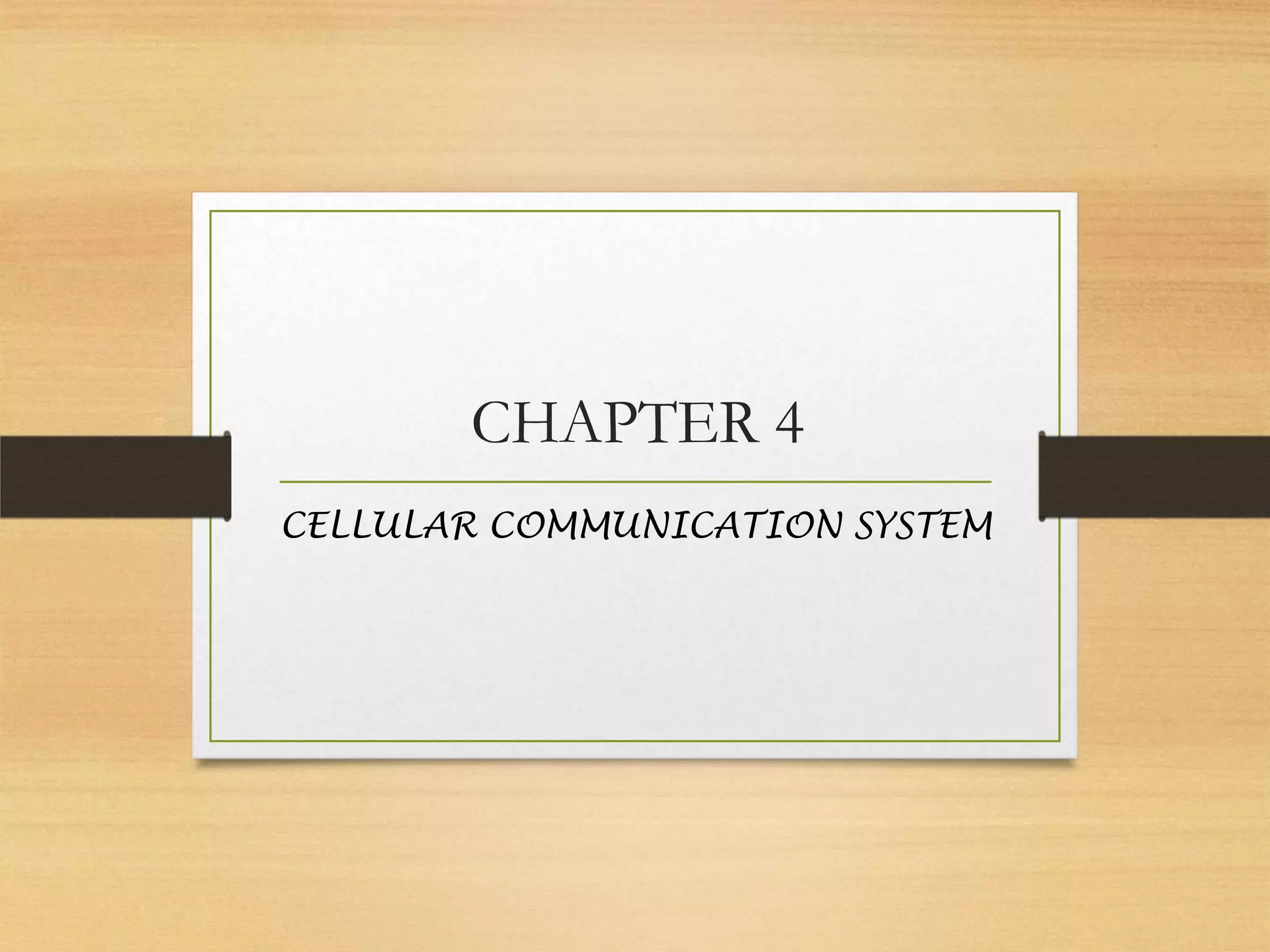 CELLULAR COMMUNICATION SYSTEM | PPTX