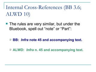 Notable alwd bluebook differences third ed | PPT | Auto Type | Automotive