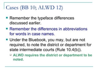 Notable alwd bluebook differences third ed | PPT | Auto Type | Automotive