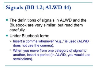 Notable alwd bluebook differences third ed | PPT | Auto Type | Automotive
