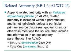 Notable alwd bluebook differences third ed | PPT | Auto Type | Automotive