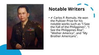 NOTABLE LITERATURE WRITERS AND THEIR WORKS.pptx
