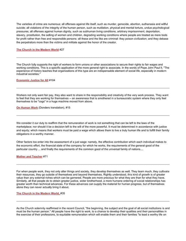 Notable quotations work and workers rights | PDF | Job Market | Economy