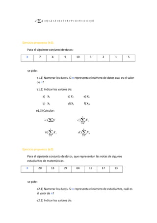 Notacion de suma con sigma | DOC