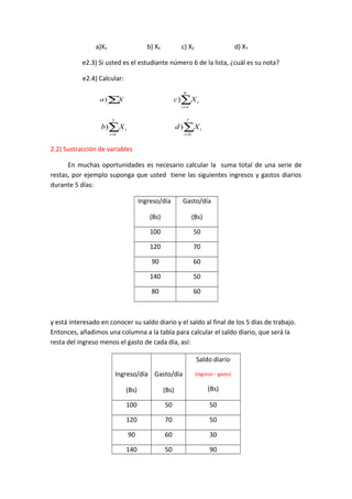 Notacion de suma con sigma | DOC
