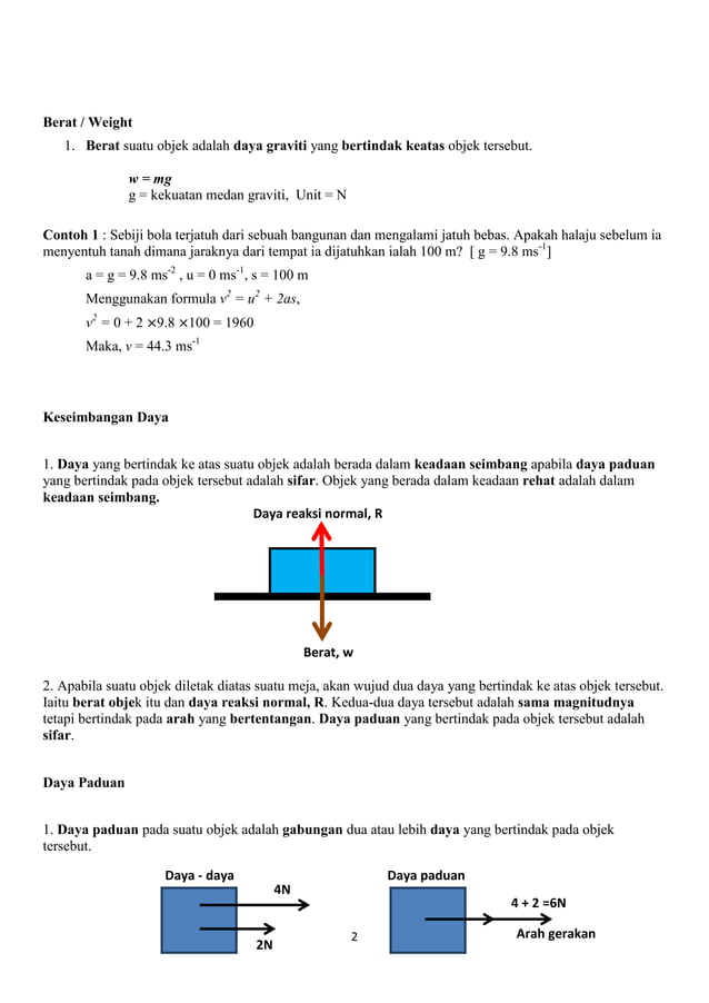 Nota daya graviti | PDF