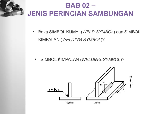 NOTA DMB1122 welding design and symbol sem 1 | PPTX