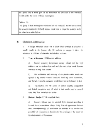 Relevancy of evidence under Section 6 of Evidence Act 1950 | DOCX