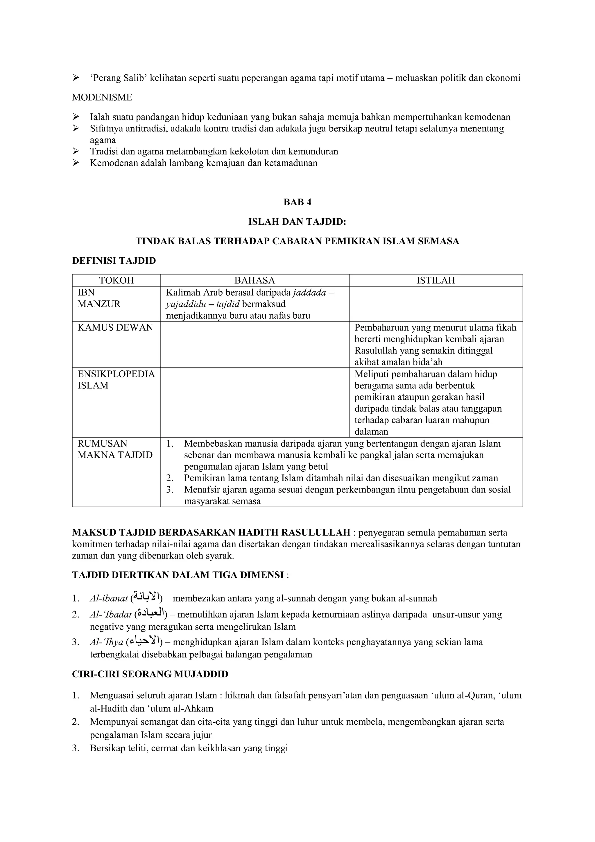 pemikiran islam semasa Jabatan Usul FPI, UKM | PDF