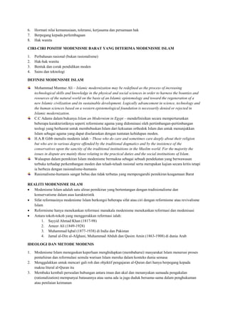 pemikiran islam semasa Jabatan Usul FPI, UKM | PDF