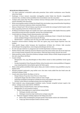 pemikiran islam semasa Jabatan Usul FPI, UKM | PDF