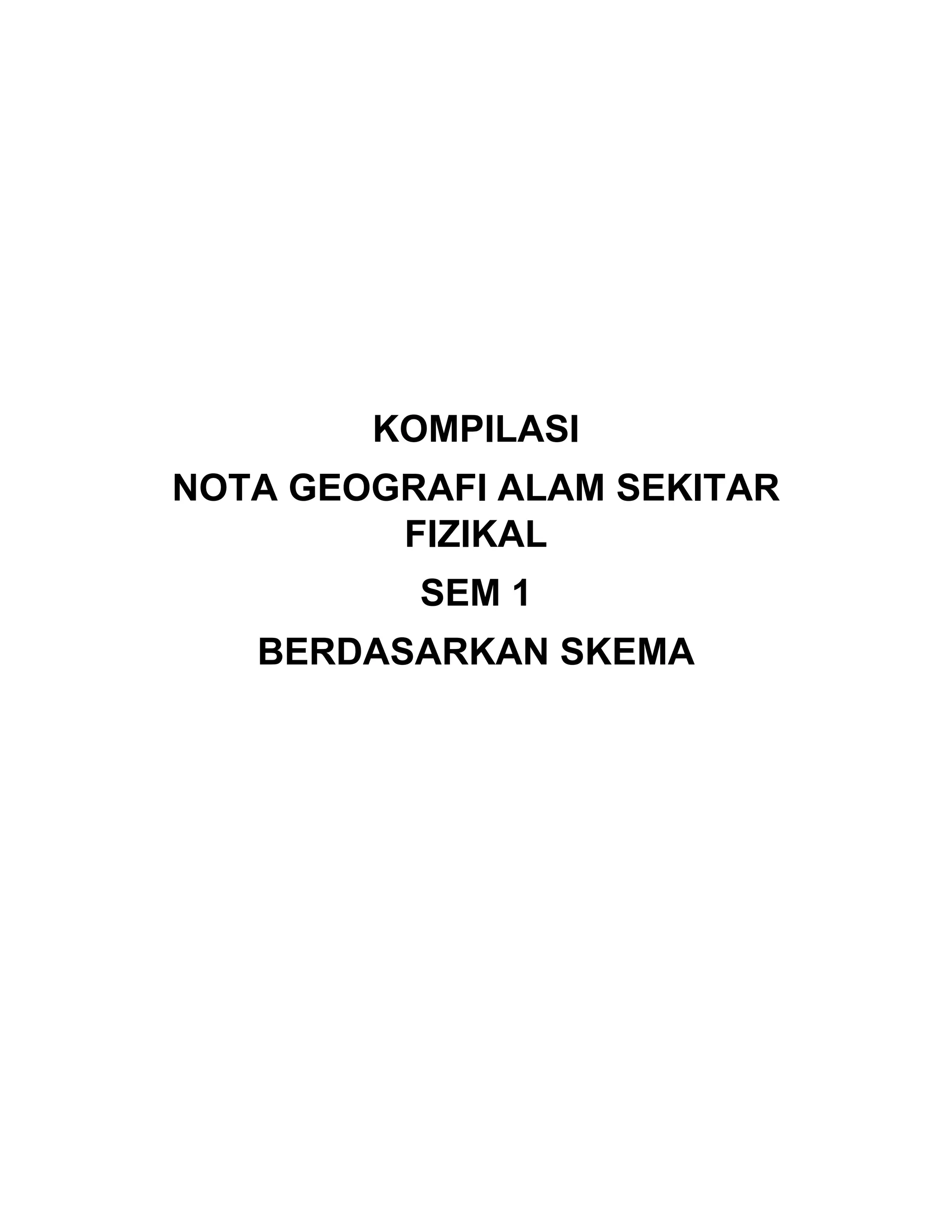 Nota Geo Alam Sekitar Fiz Sem SIJIL TINGGI PERSEKOLAHAN STPM | PDF