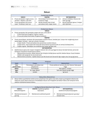 Nota Geo Alam Sekitar Fiz Sem SIJIL TINGGI PERSEKOLAHAN STPM | PDF