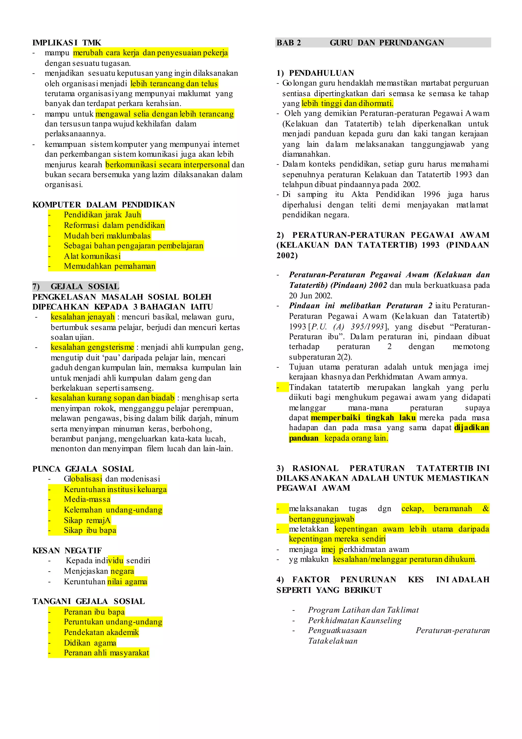 Nota guru dan cabaran semasa (edu 3093) | PDF