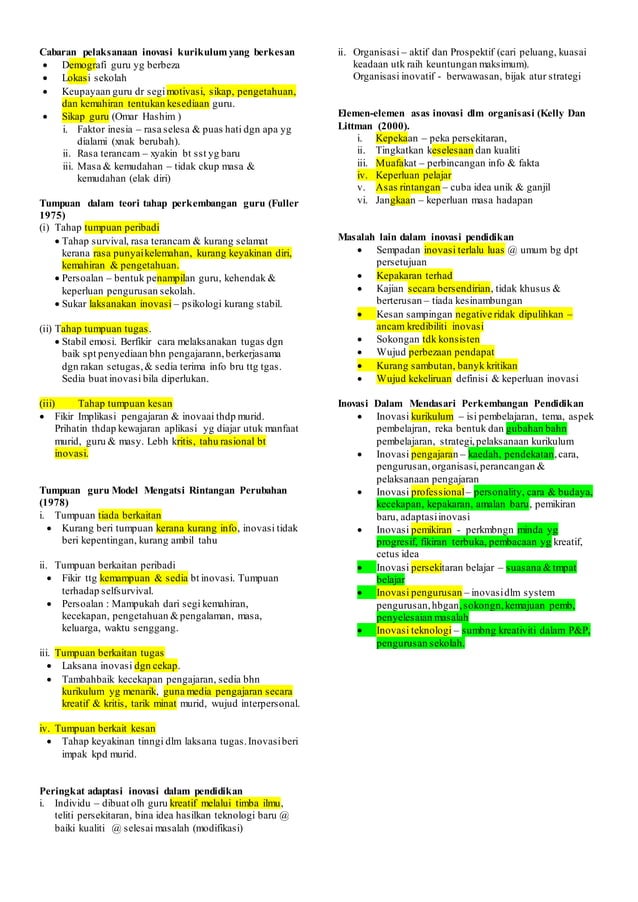Nota guru dan cabaran semasa (edu 3093) | PDF