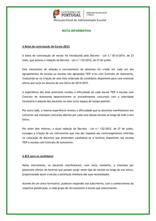 Nota informativa BCE - 03 de Outubro | PDF
