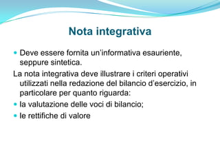 Nota Integrativa | PPTX