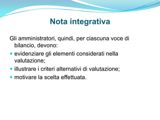 Nota Integrativa | PPTX