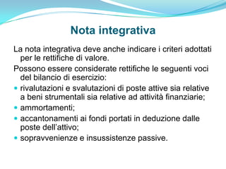 Nota Integrativa | PPTX