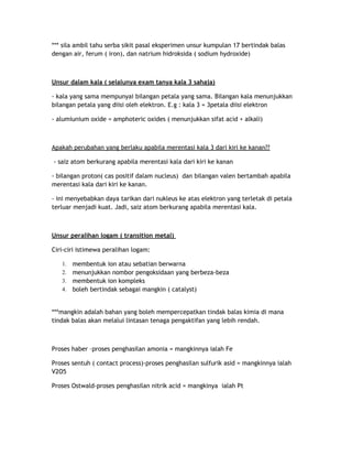 Nota kimia t4 | PDF