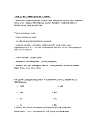 Nota kimia t4 | PDF
