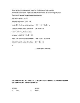 Nota kimia t4 | PDF