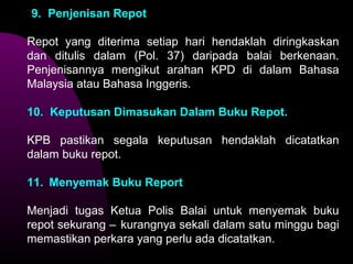 Kursus Asas Siasatan - Laporan Polis Maklumat Pertama (FIR) | PPT