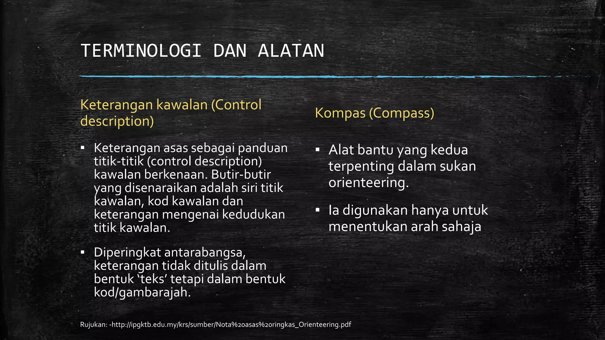 Nota kursus orienteering | PPTX