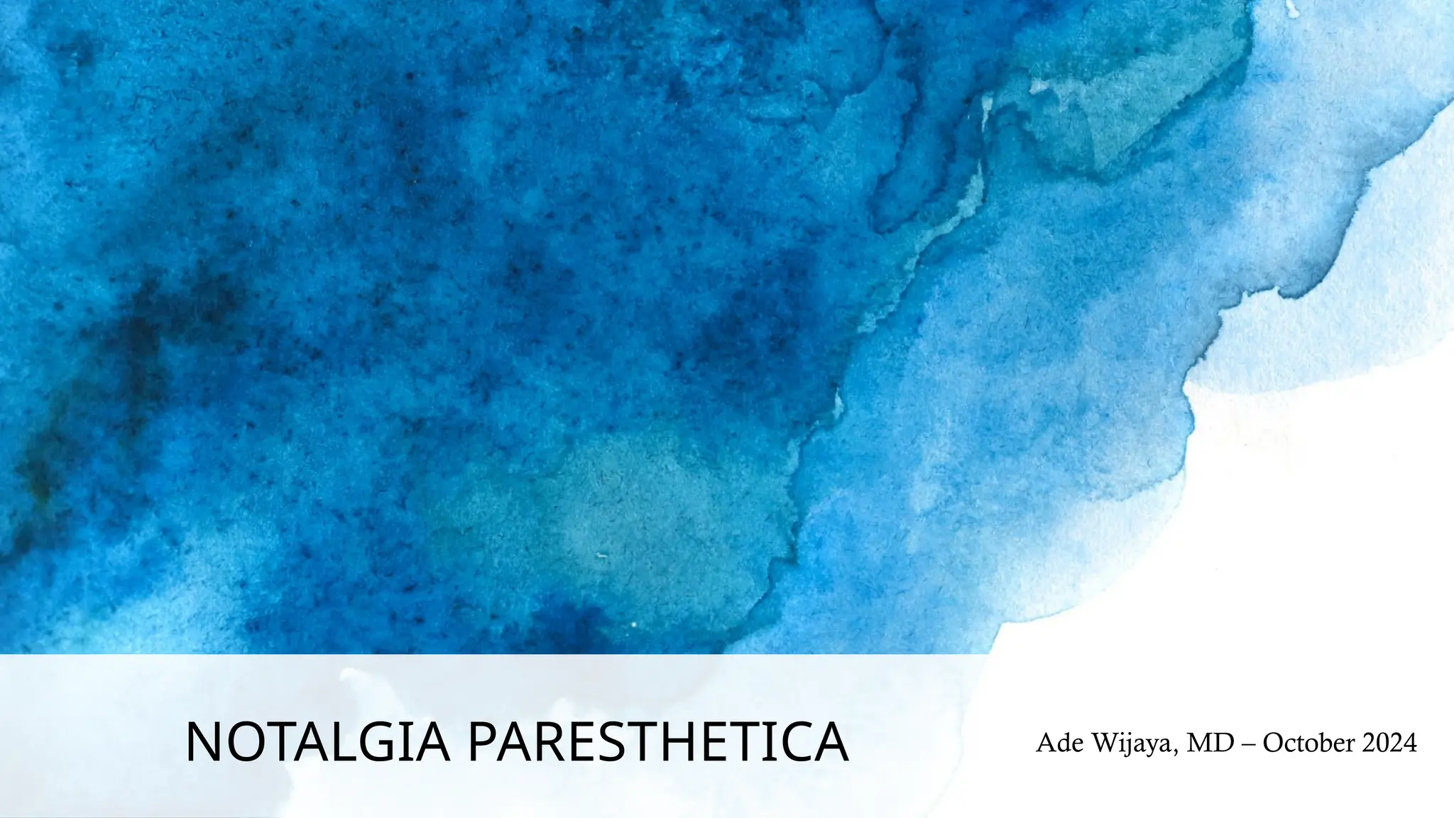 Notalgia Paresthetica; A Chronic Cutaneus Sensory Neuropathy | PPTX