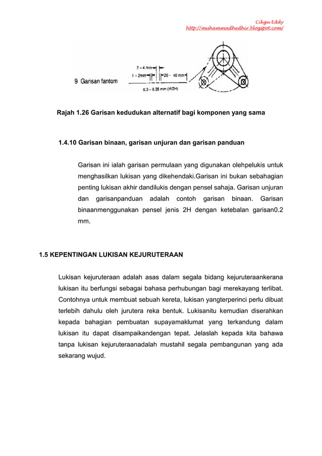 Nota lukisan kejuruteraan | DOCX