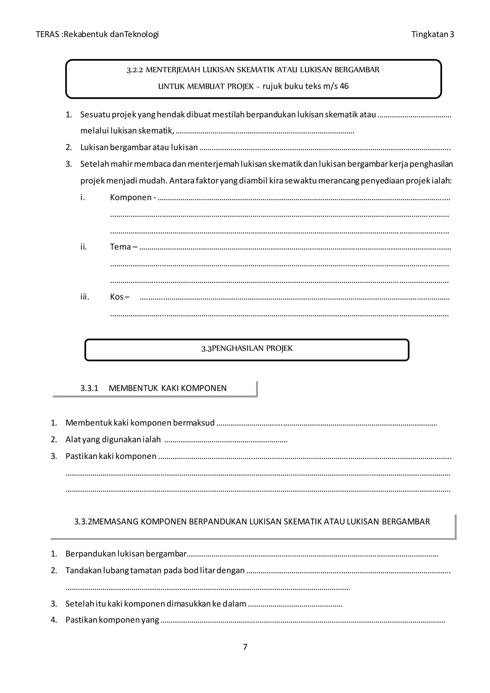 Nota lukisan skematik t3 | PDF