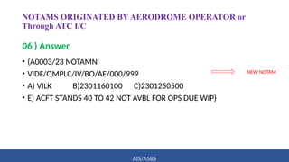 notam, notice to the airmen by icao icao | PPTX