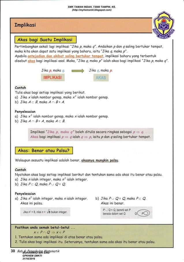 Nota matematik tingkatan 4 | PDF