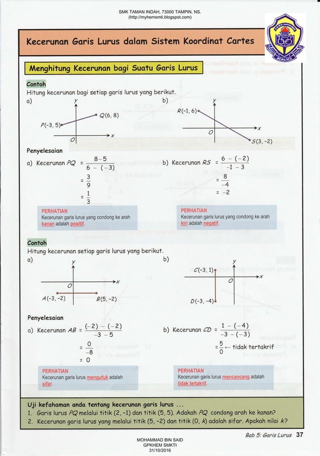 Nota matematik tingkatan 4 | PDF