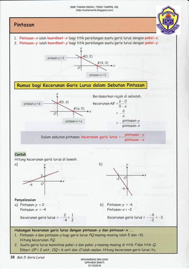 Nota matematik tingkatan 4 | PDF