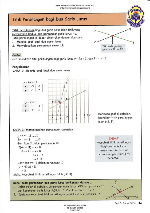 Nota matematik tingkatan 4 | PDF