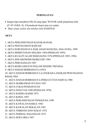Nota moral spm | DOC
