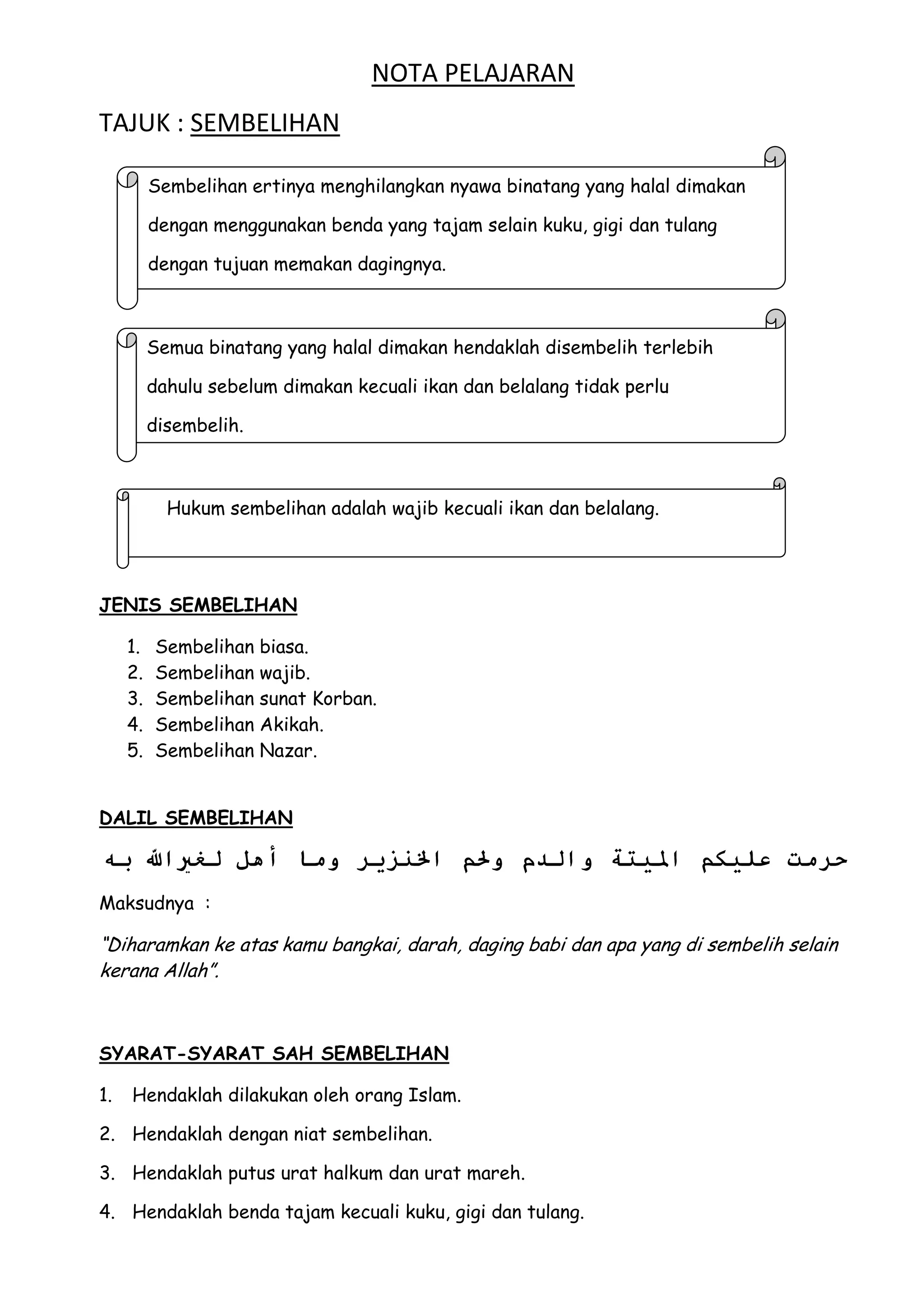 Nota Murid | DOCX
