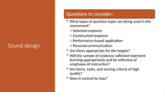 Optimizing assessment systems to enhance teaching and learning | PPTX