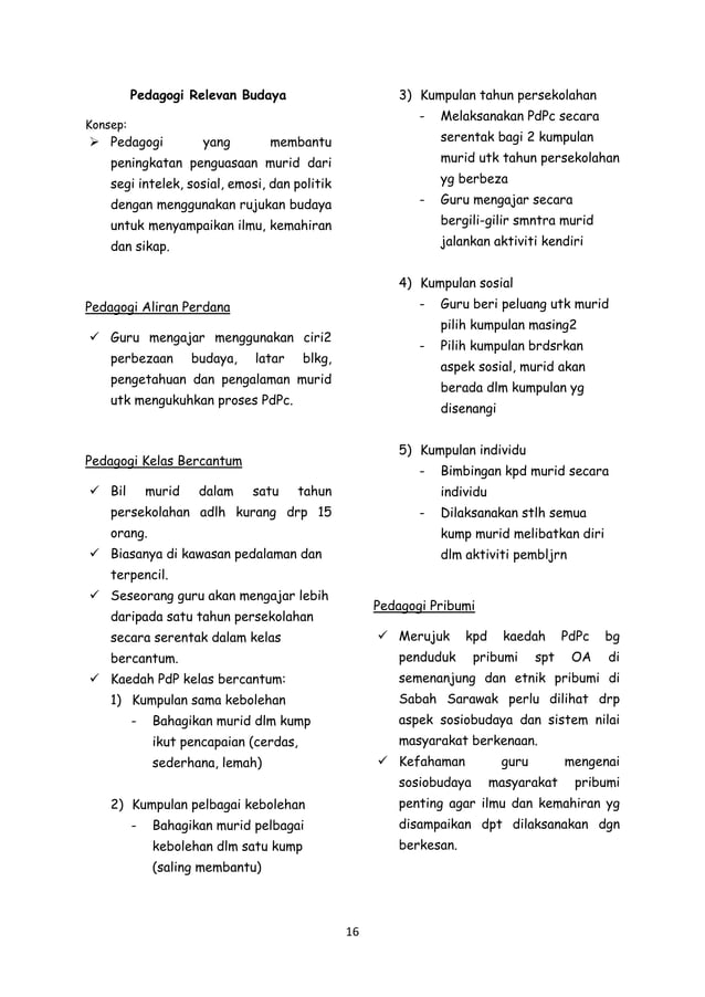 Nota Padat EDUP3073 - Budaya dan Pembelajaran | PDF