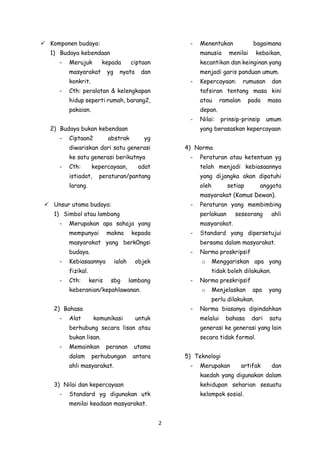 Nota Padat EDUP3073 - Budaya dan Pembelajaran | PDF