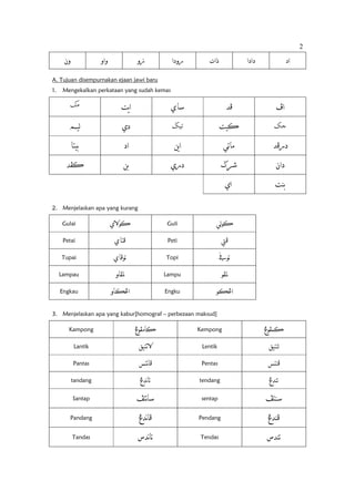 Nota panduan jawi baru | PDF