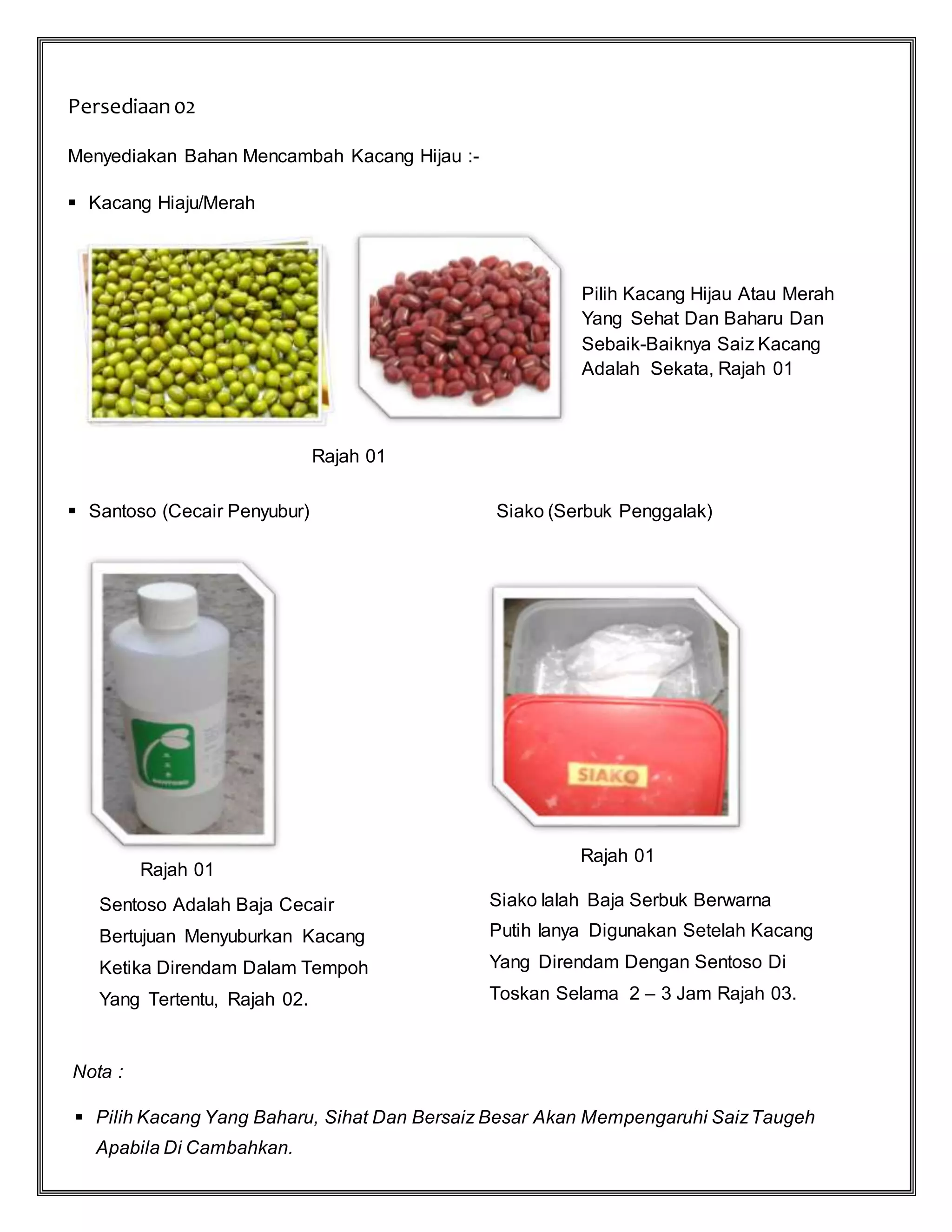 NOTA PANDUAN MENCAMBAH TAUGEH | DOCX