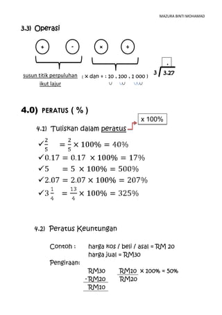 Nota Matematik UPSR Sekolah Rendah | PDF