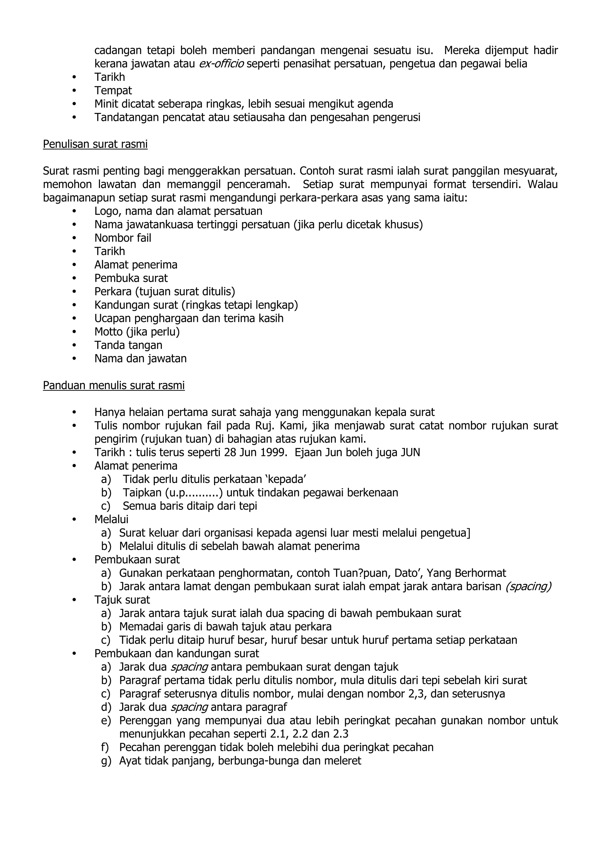 Nota pengurusan organisasi | PDF