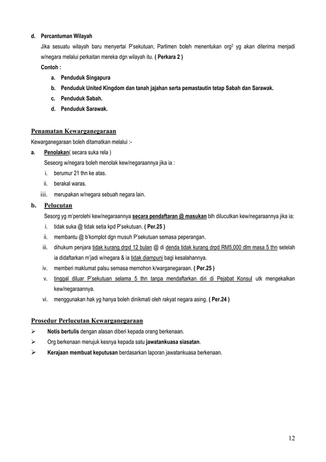 NOTA PERLEMBAGAAN PERSEKUTUAN PT.1 | DOCX